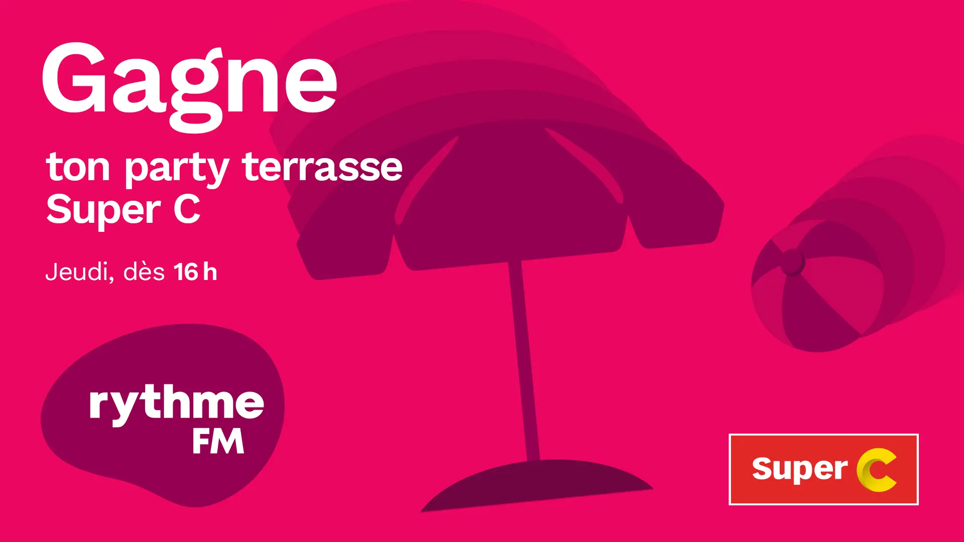Concours Rythme FM Gagne ton Party Terrasse Super C 2024 - ConcoursEtc